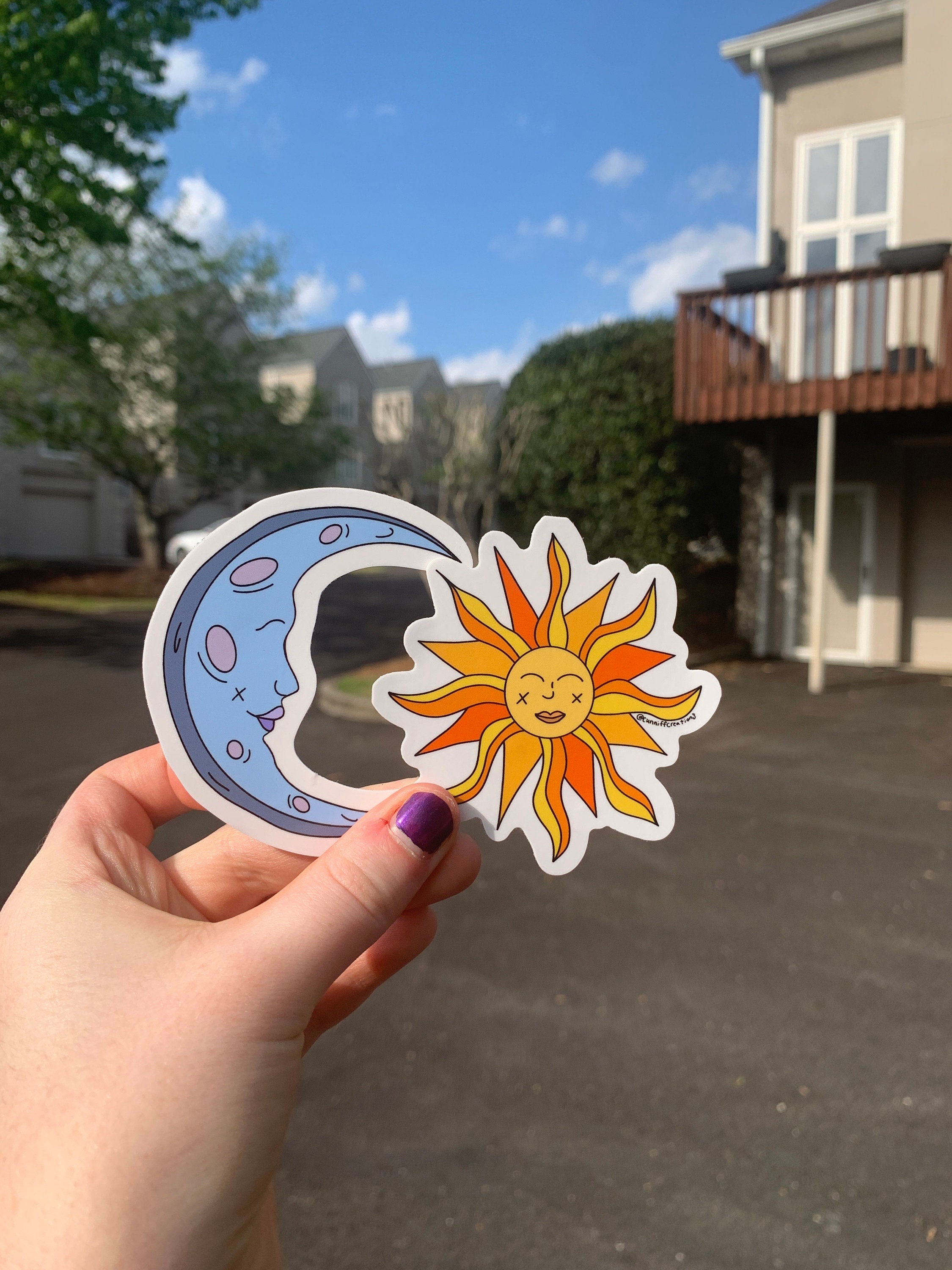 Smiling Sun Sticker, Waterproof Vinyl Decal - Etsy