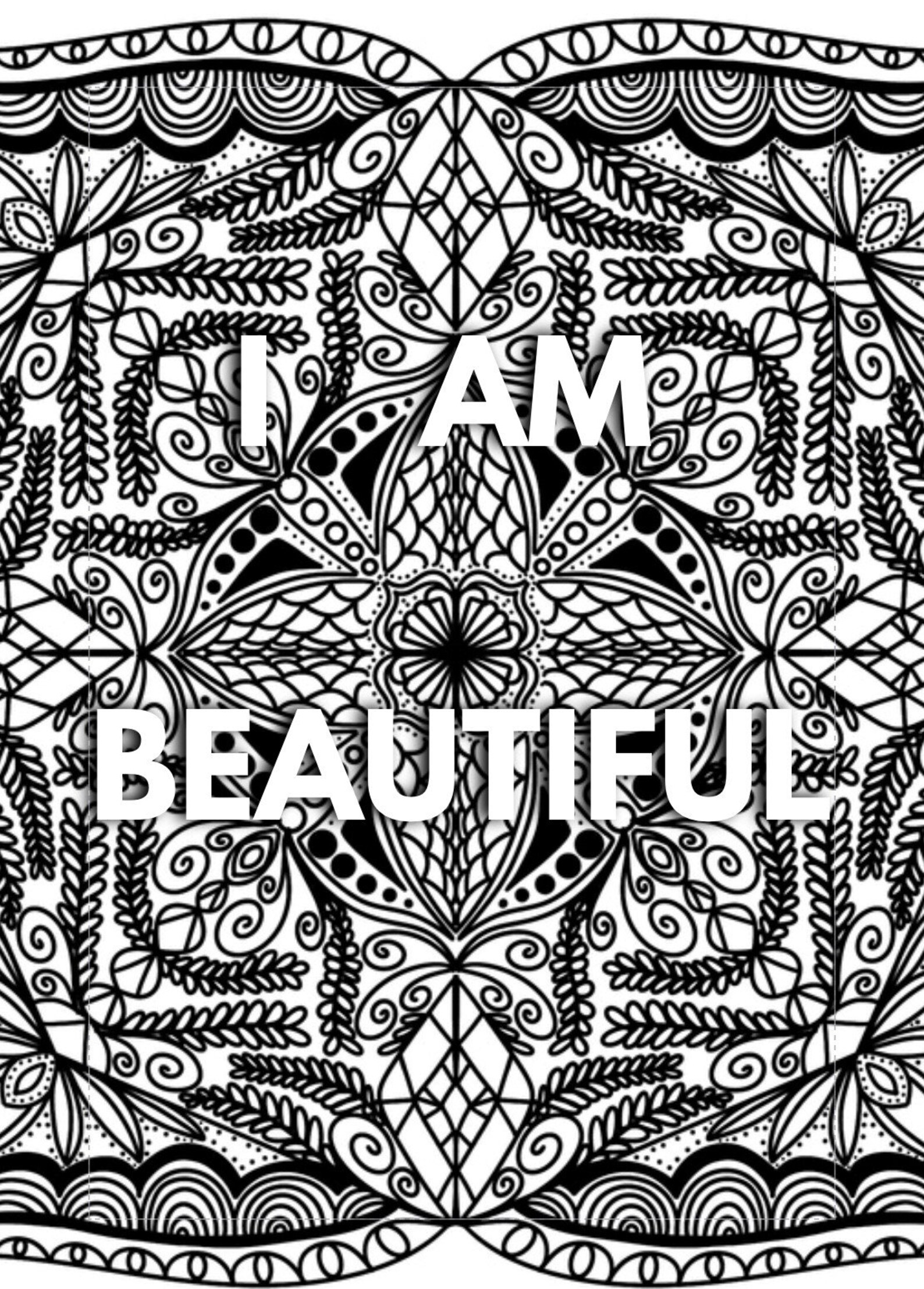 Printable Daily Affirmations Coloring Book Positive Affirmations ...