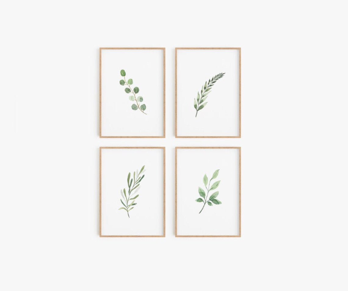 Greenery Printable Set Wall Art Botanical Prints | Etsy