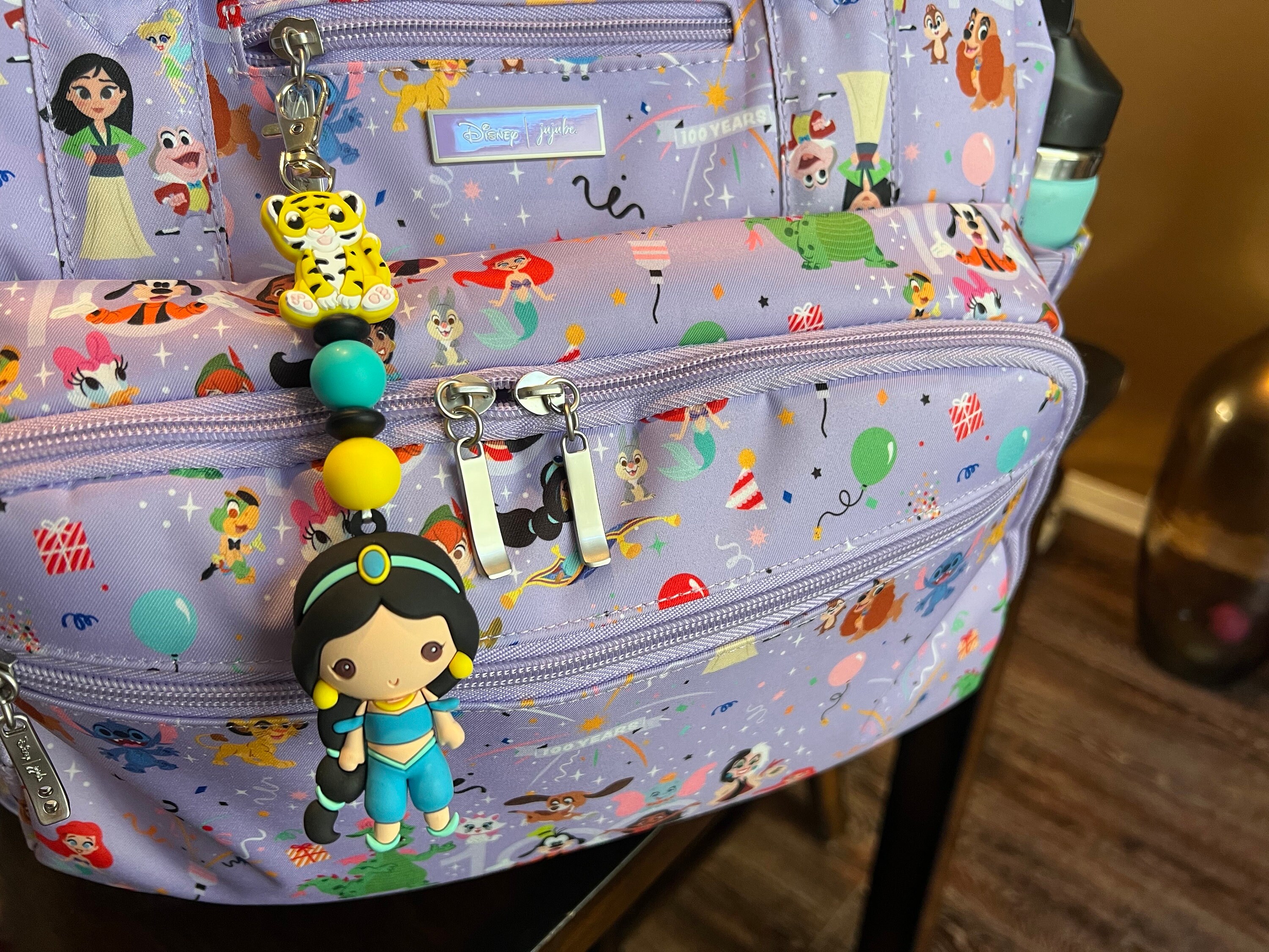 Disneys Princess Jasmine Keychain Disney Key Fob Custom Beaded Keychain ...