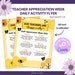 Teacher Appreciation Week Daily Activity Itinerary Flyer Buzzzzworthy ...