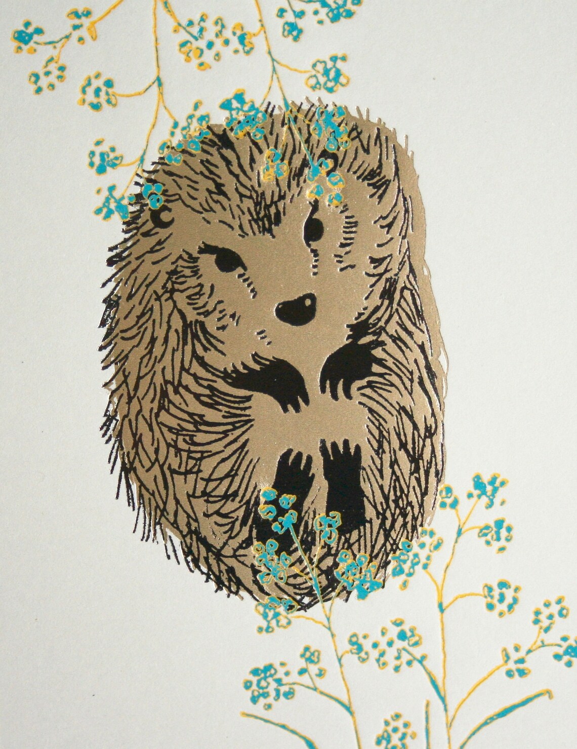 Hedgehog Greetings Card - Etsy