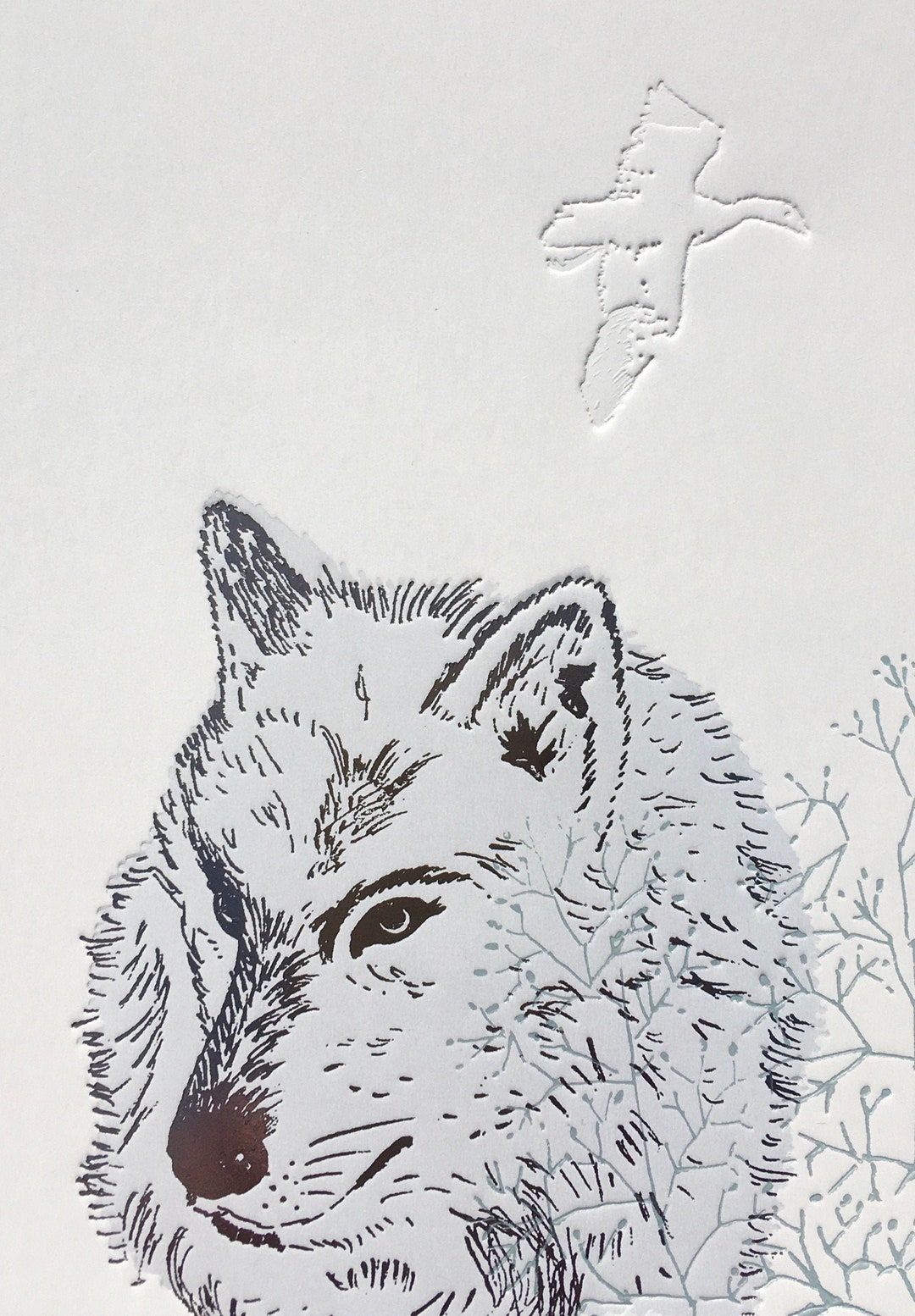 Wolf Greetings Card - Etsy