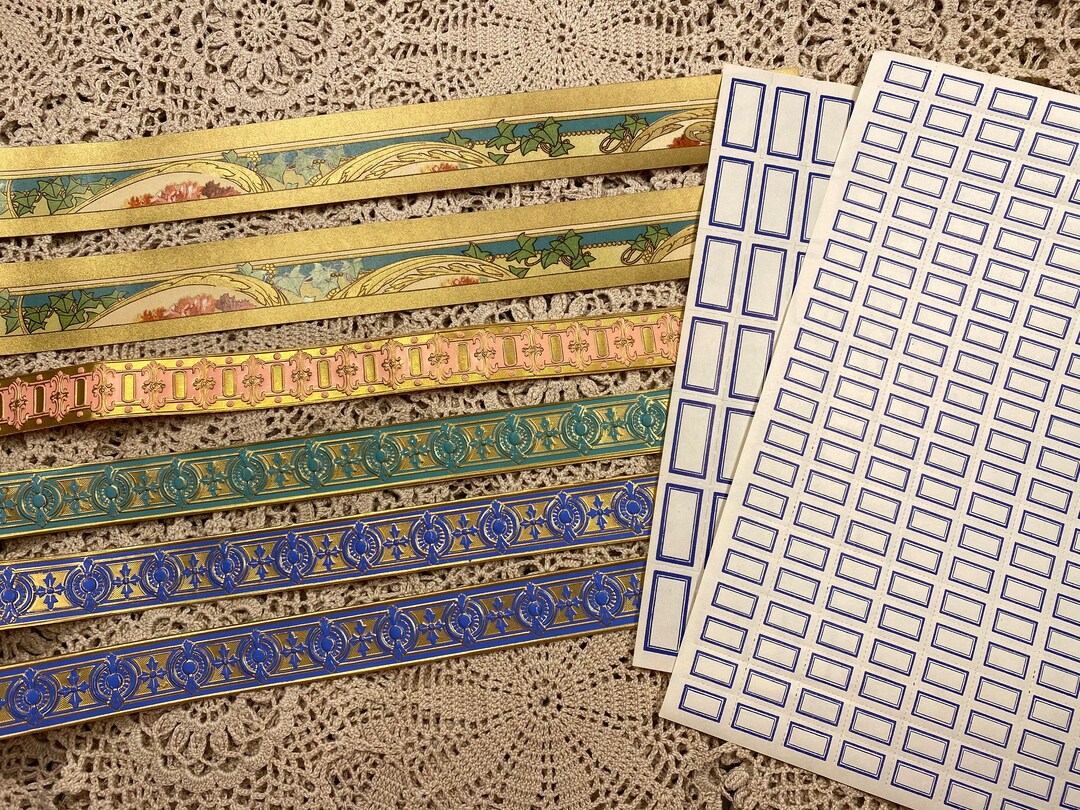 Authentic Wallpaper Trims and Sticky Labels, Early to Mid Last Century ...