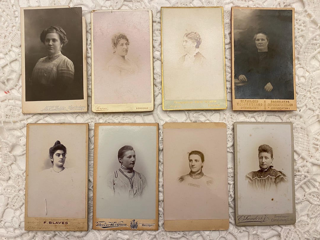 Selection 4: Ladies Carte De Visite CDV, 1860s - 1910s, Photo Card - Etsy