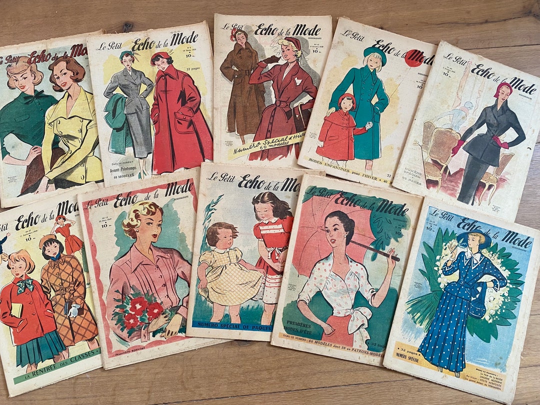 1949 1950 Le Petit Echo De La Mode, French Fashion Magazine, 24 Pages ...