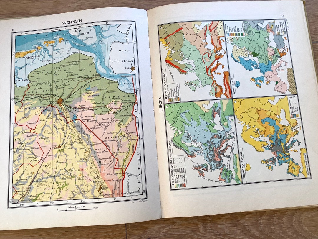 Old World Map School Book, 1956 and 1962, 60 Pages, 48 Vintage Maps - Etsy