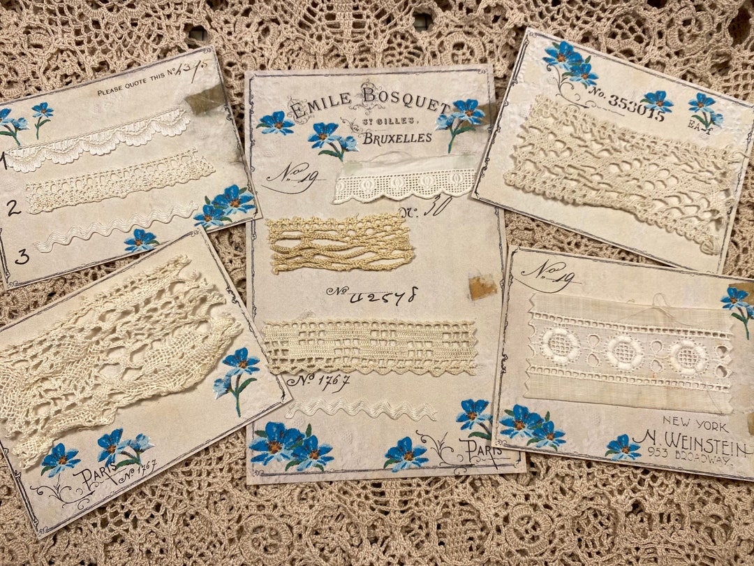 Sample and Inventory Cards With Vintage Laces, Choose From 2 Different ...
