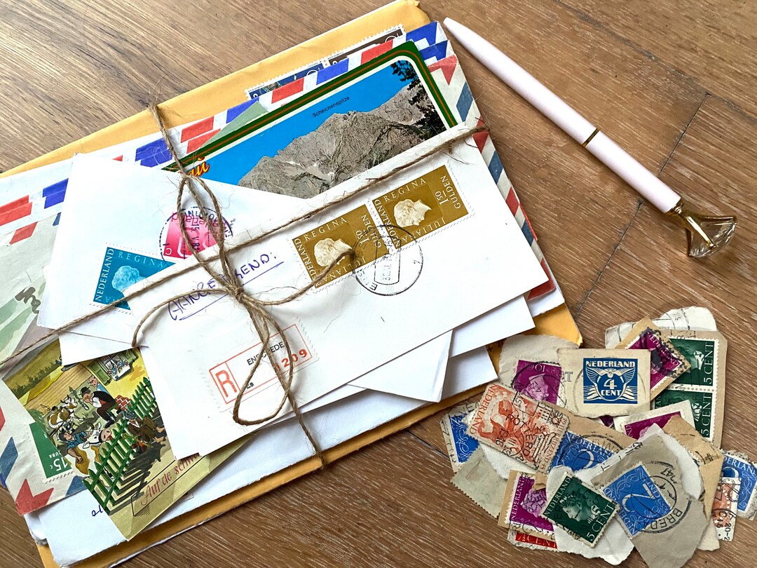 Mixed Package of International Vintage Envelopes, Airmail Envelopes ...