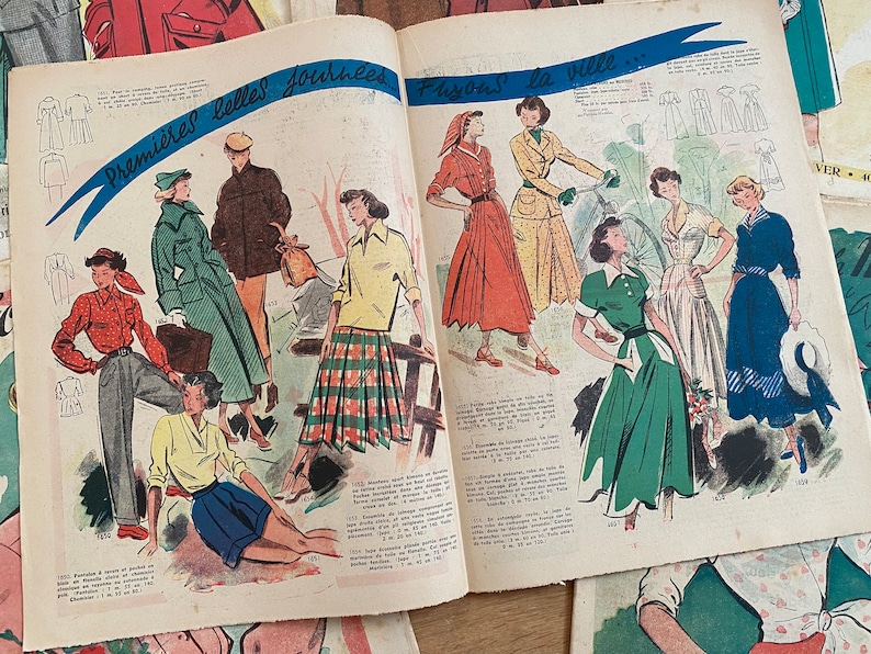 1949 1950 Le Petit Echo De La Mode, French Fashion Magazine, 24 Pages ...