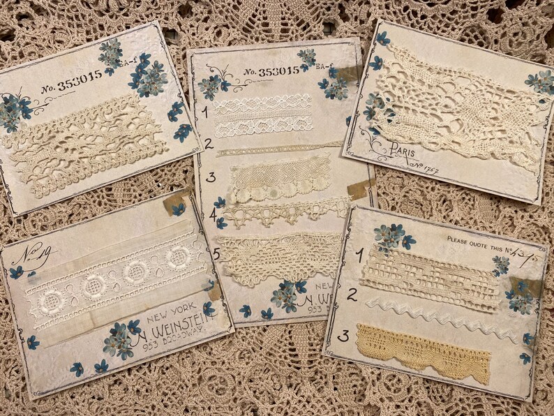 Sample and Inventory Cards With Vintage Laces Choose From 6 - Etsy