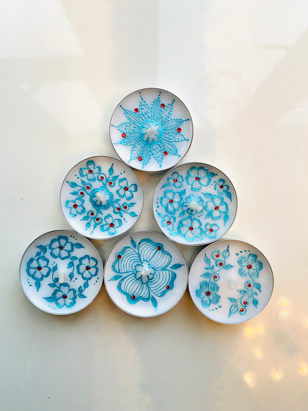 Normal Size Tealight, Decorated Tealight, Wedding Favours, Home Decor ...