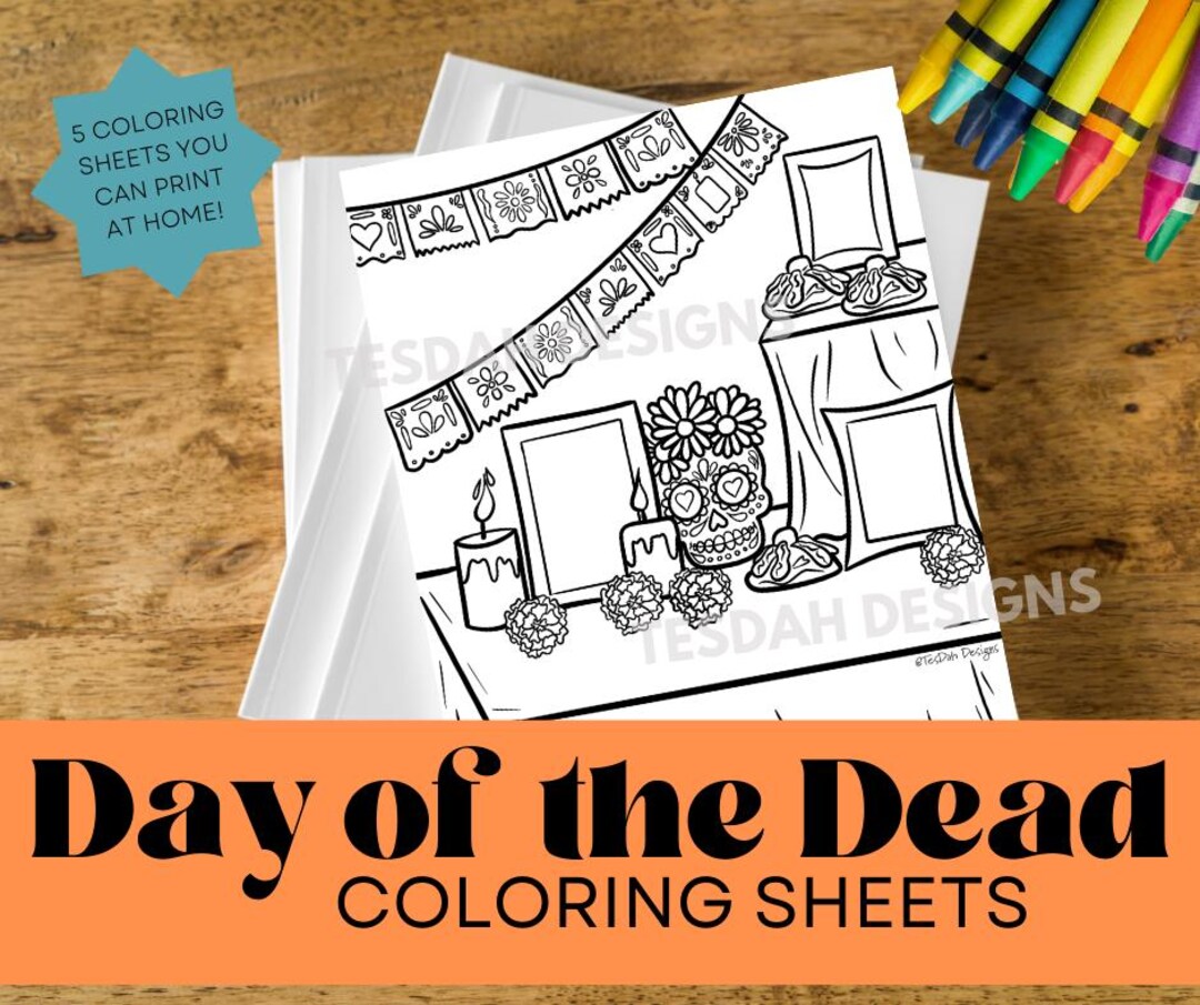 Dia De Los Muertos Coloring Pages Day of the Dead Coloring Sheets ...