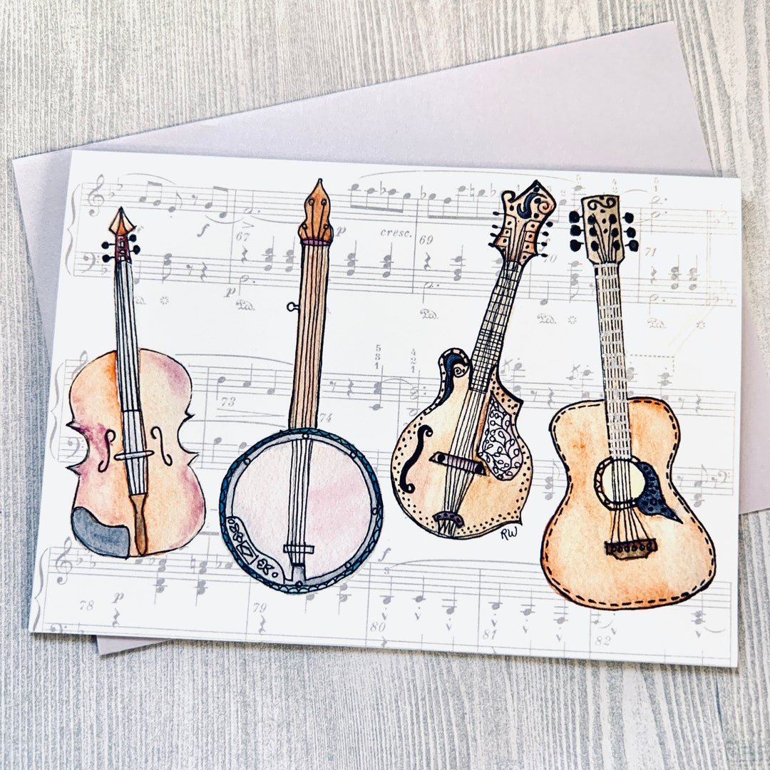 Musical String Instruments - 10 Card Value Pack - 2 Ea. of Our 5 ...