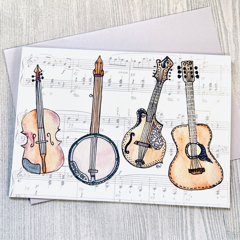 Musical String Instruments - 10 Card Value Pack - 2 Ea. of Our 5 ...