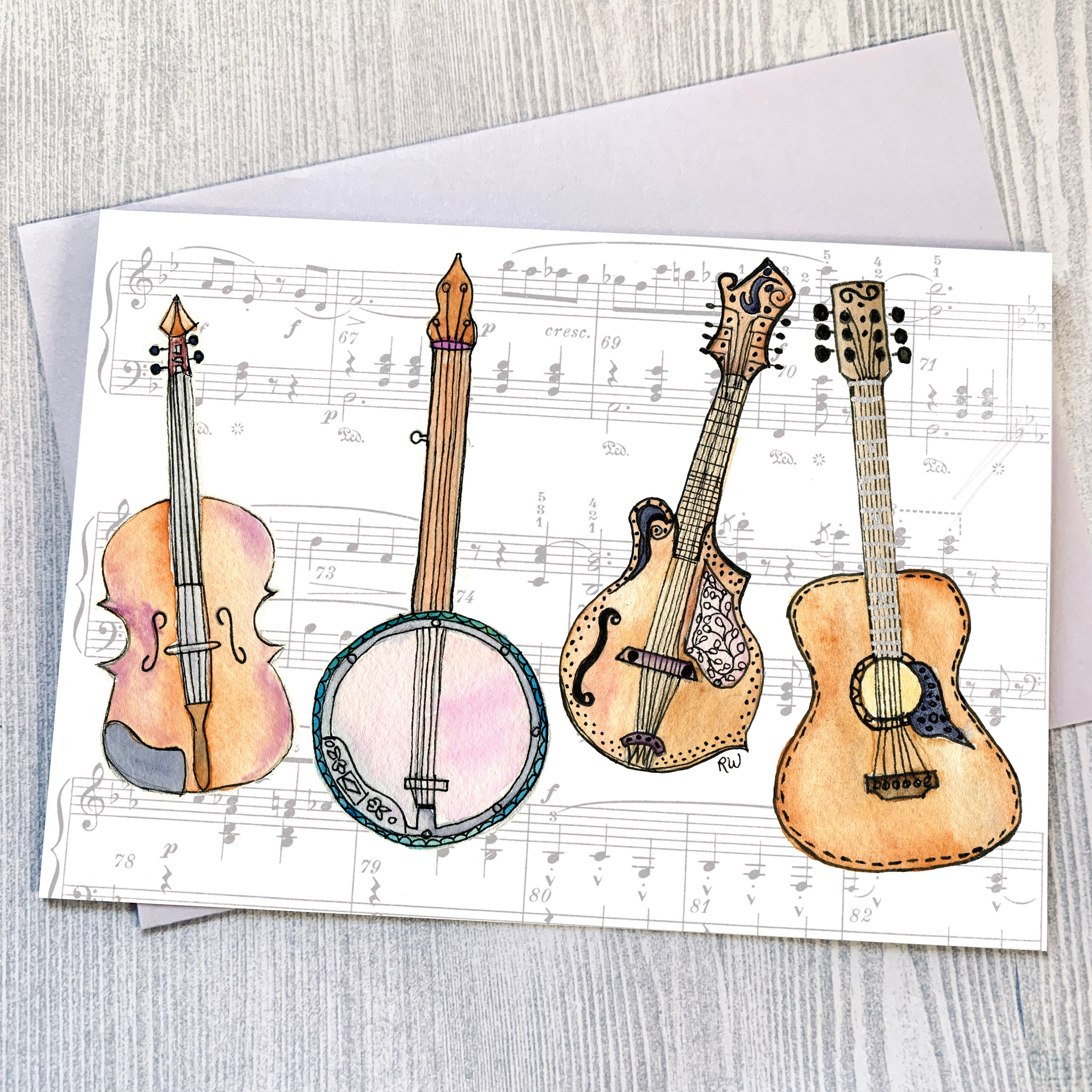 Bluegrass Music Instruments Clipart