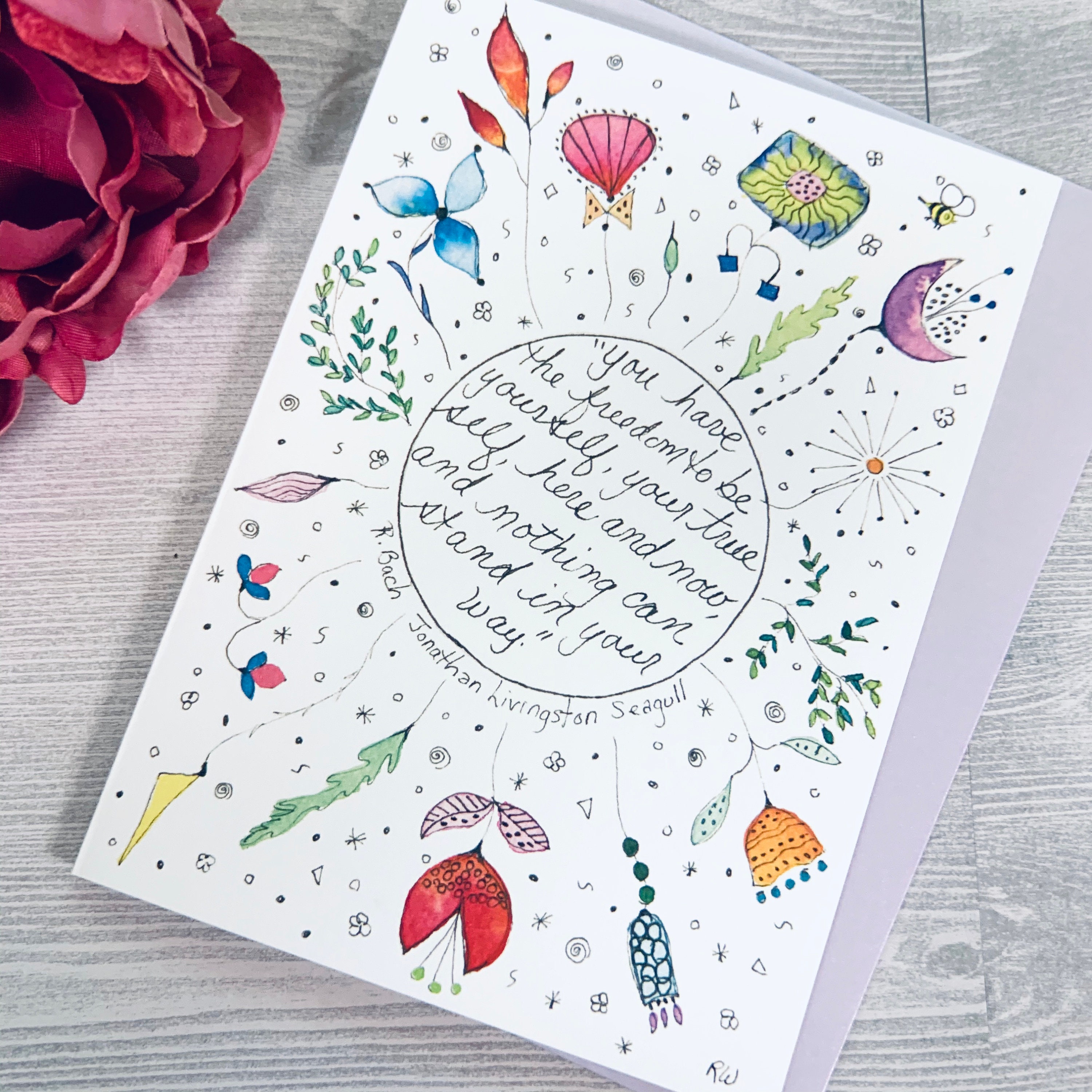 Be Yourself .greeting Card Blank Inside 674 Empowerment - Etsy