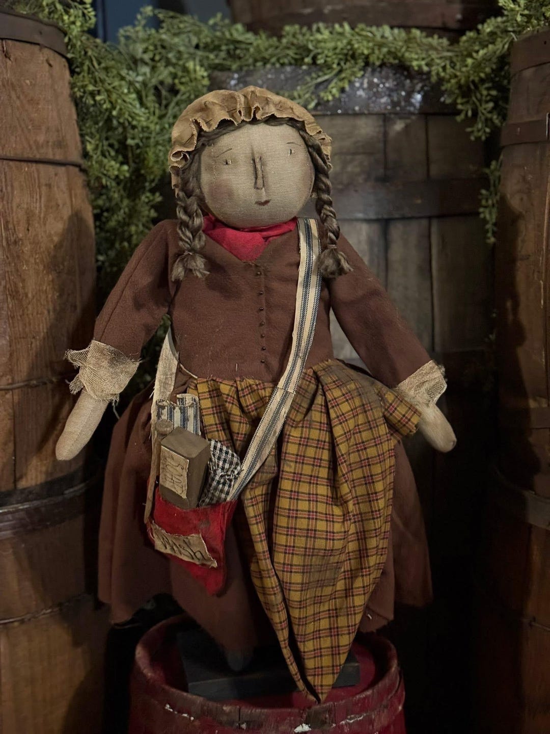 Handmade Primitive Colonial Woman-celebrating - America 250 - Etsy