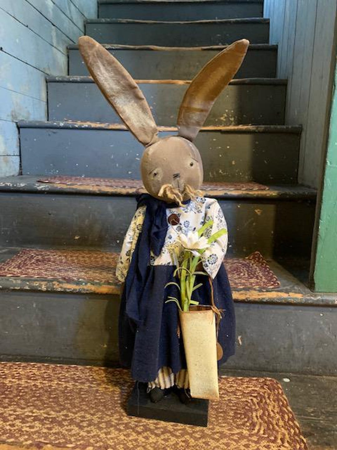 Handmade Primitive Bunny - Etsy
