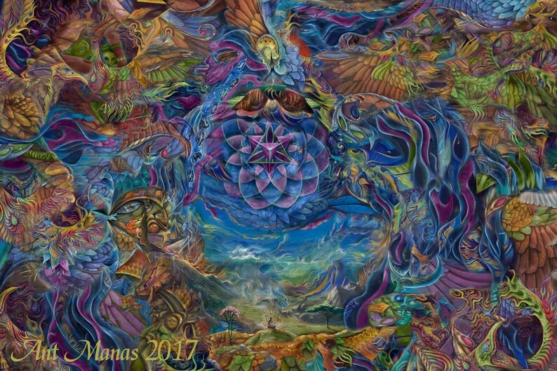 Arte psicodélico arte visionario foto-impresión. - Etsy España