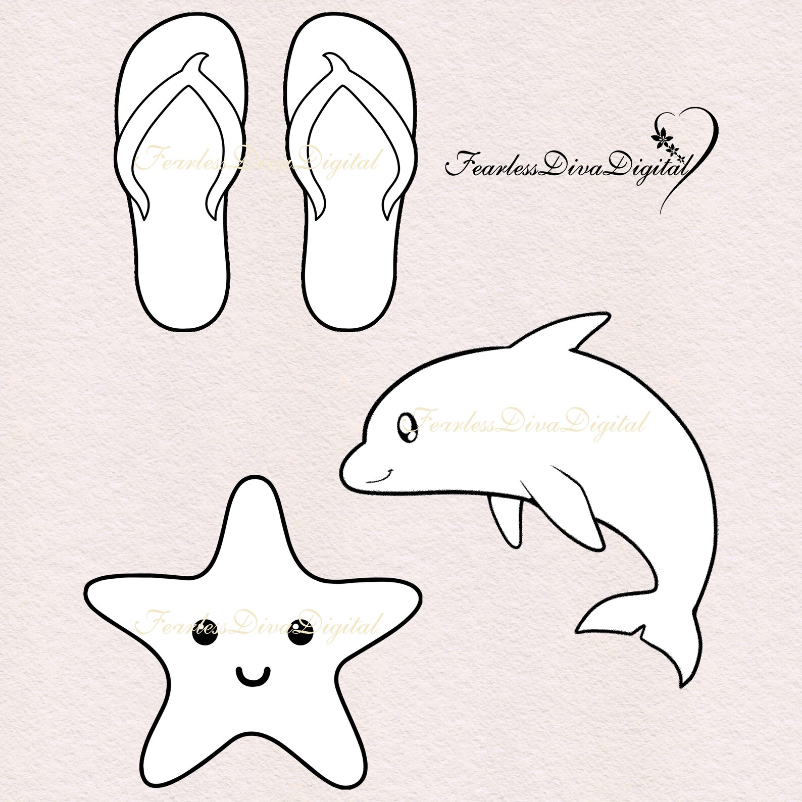 DIY Kid's Beach Craft Seashells PRINTABLE Instant Download Beach ...