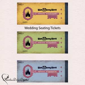 PRINTABLE Digital Vintage Magic Kingdom Seating Chart Tickets/place ...