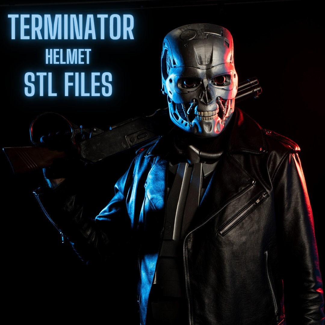 Terminator Cosplay Helmet STL 3D File for 3D Printing + Free Foam ...