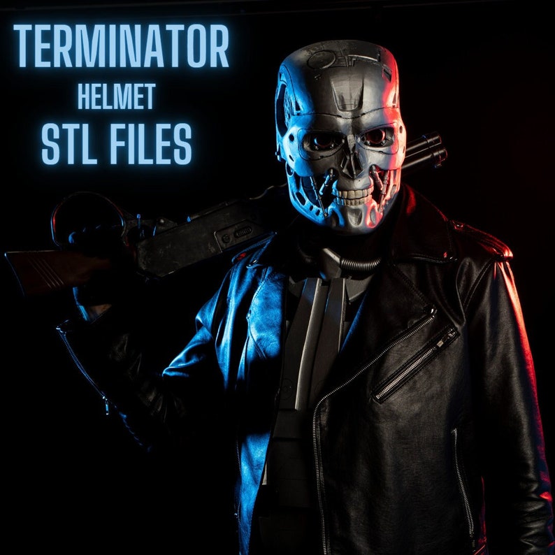 Terminator Cosplay Helmet STL 3D File for 3D Printing Free Foam ...