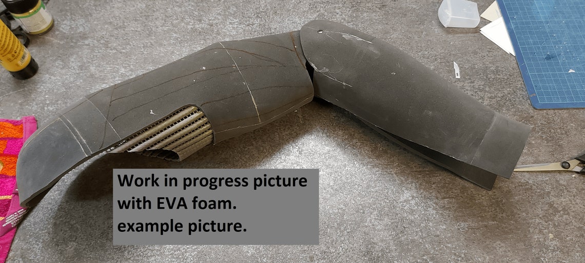 EVA Cutting Pattern EVA Foam Template for a Sleeve for Cosplay. for ...