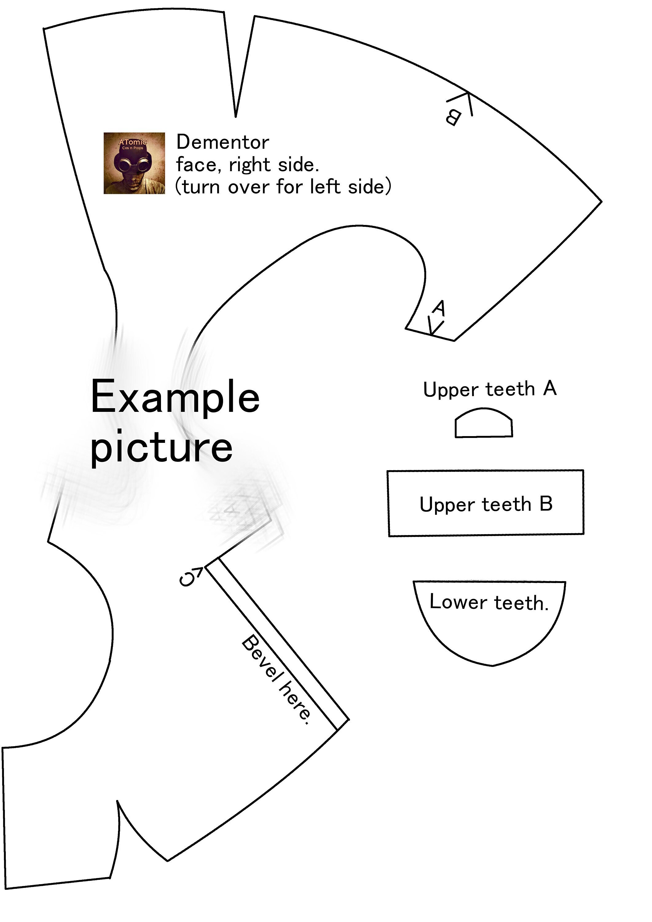 Dementor Cosplay, EVA Foam Sewing Pattern EVA Foam Template for ...