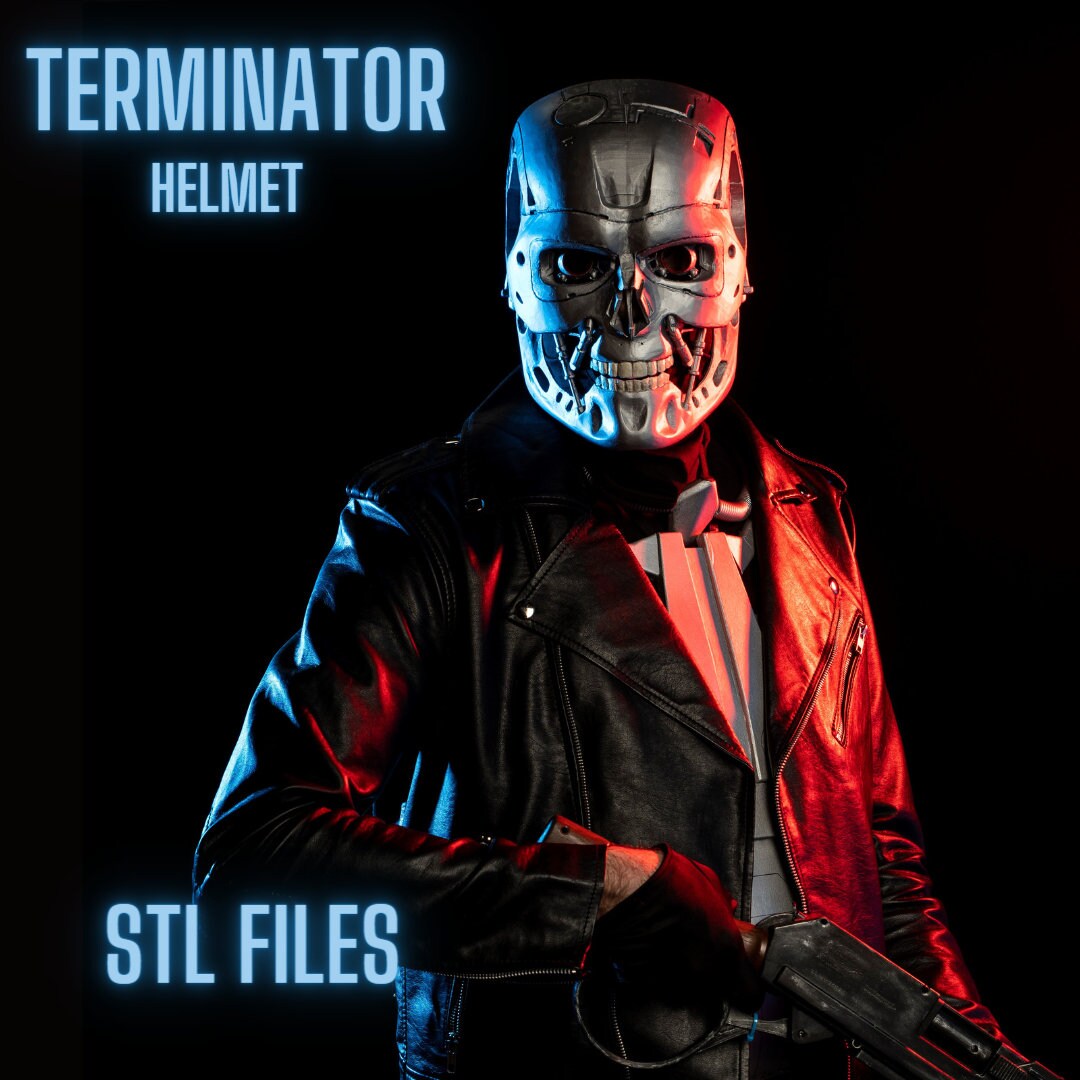 Terminator Cosplay Helmet STL 3D File for 3D Printing Free Foam ...