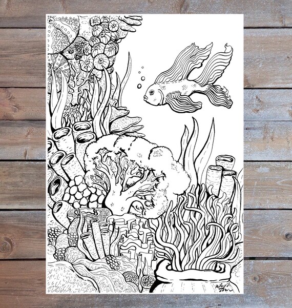 Hard Coloring Pages Of Fish