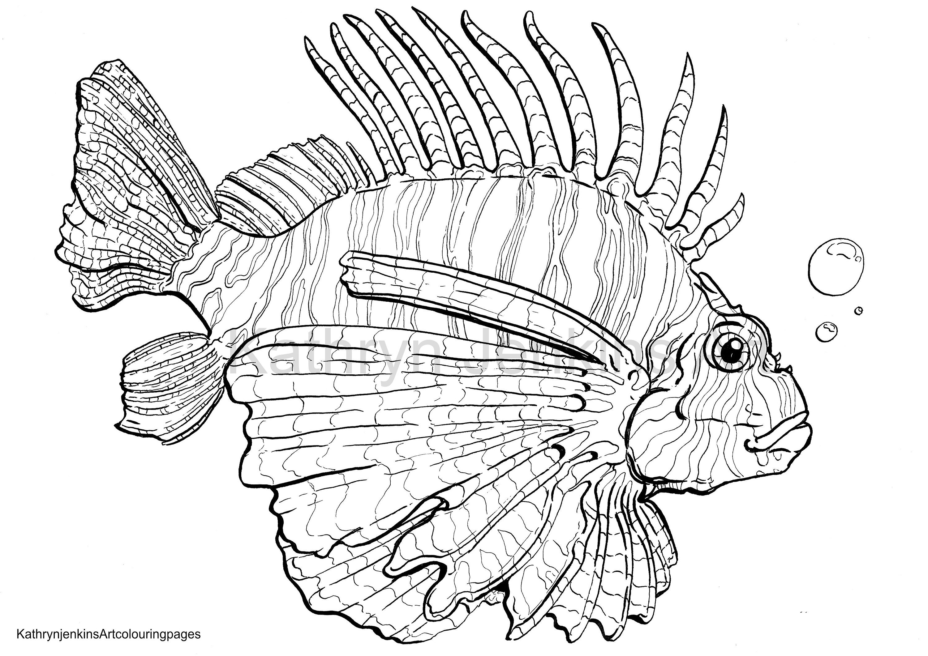 Lionfish Coloring Page