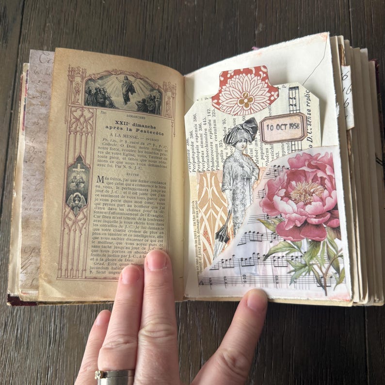 A Grungy Hardcover Junk Journal Made From Repurposed Book From 1831 - Etsy