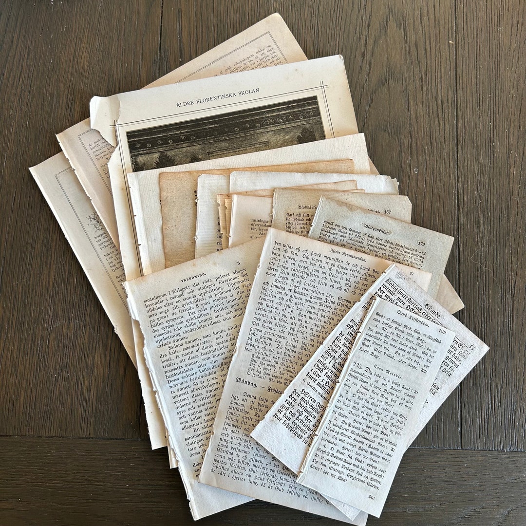 Vintage and Antique Paper Bundle - Etsy