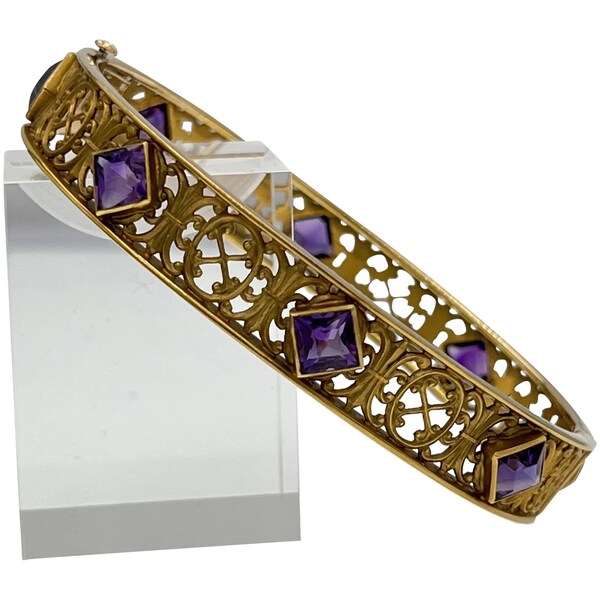 Gold Filigree Bangle - Etsy