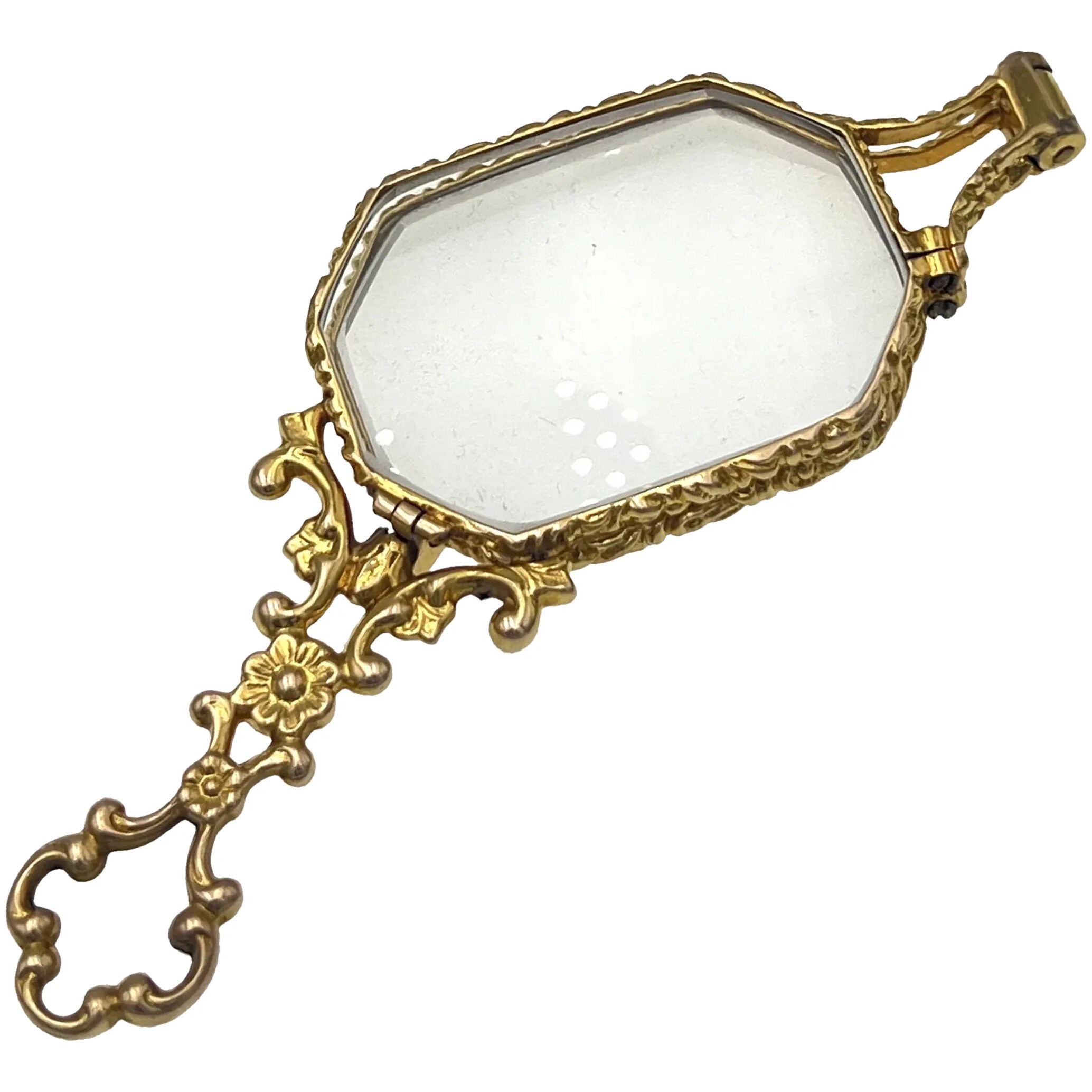 Antique 14k Gold Floral Flower Lorgnette Pendant With Case - Etsy