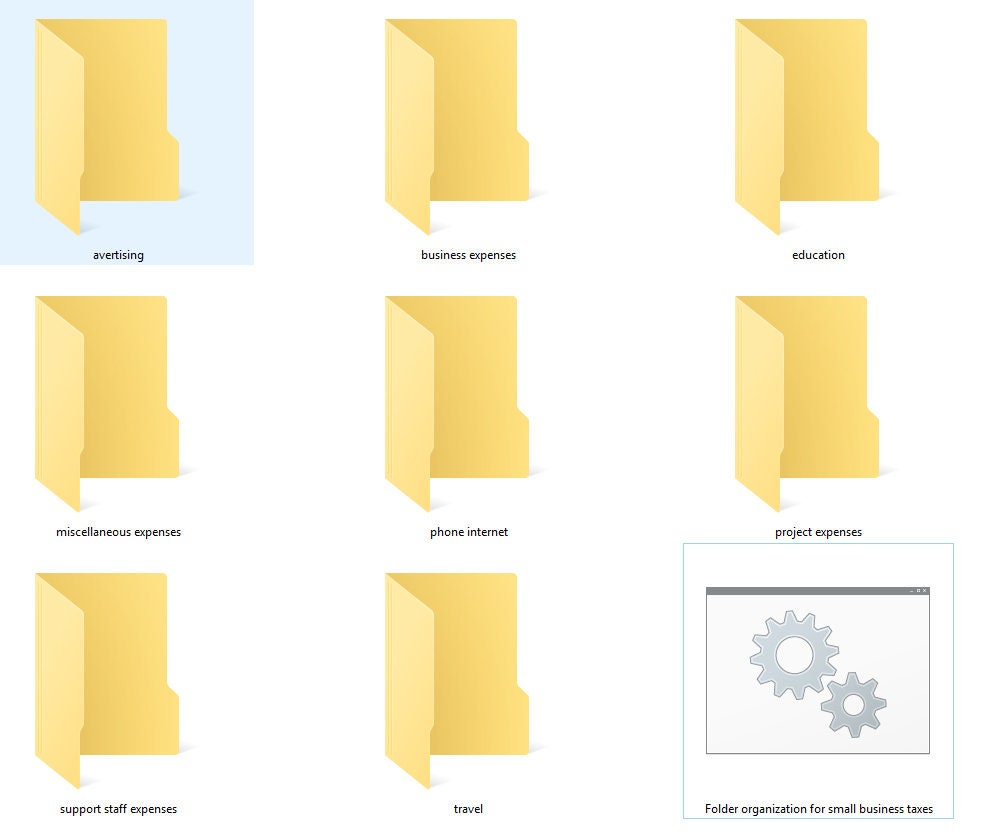 Folder Organization for Small Business Taxes - Etsy