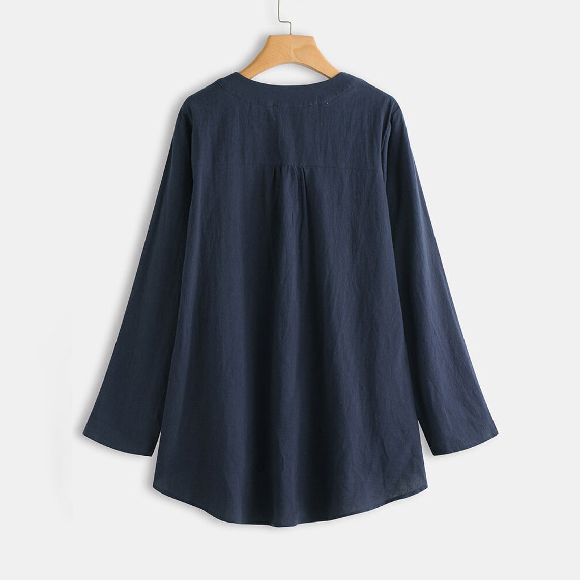 Women Long Sleeve V Neck Casual Tunic Flower Blouse | Etsy