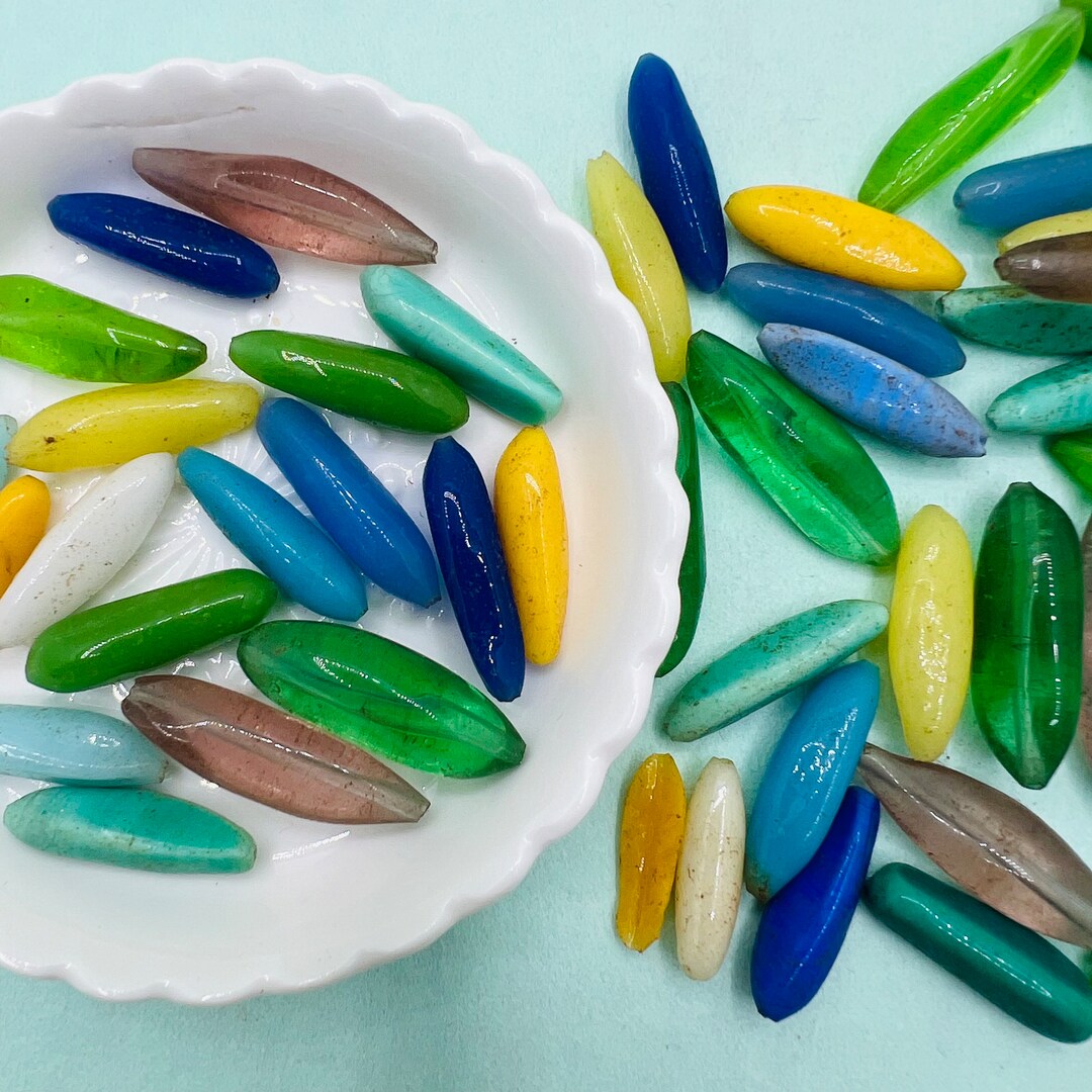 20 Gr Venetian Bead Mix, Vintage Murano Glass Beads, Mixed Color Spacer ...