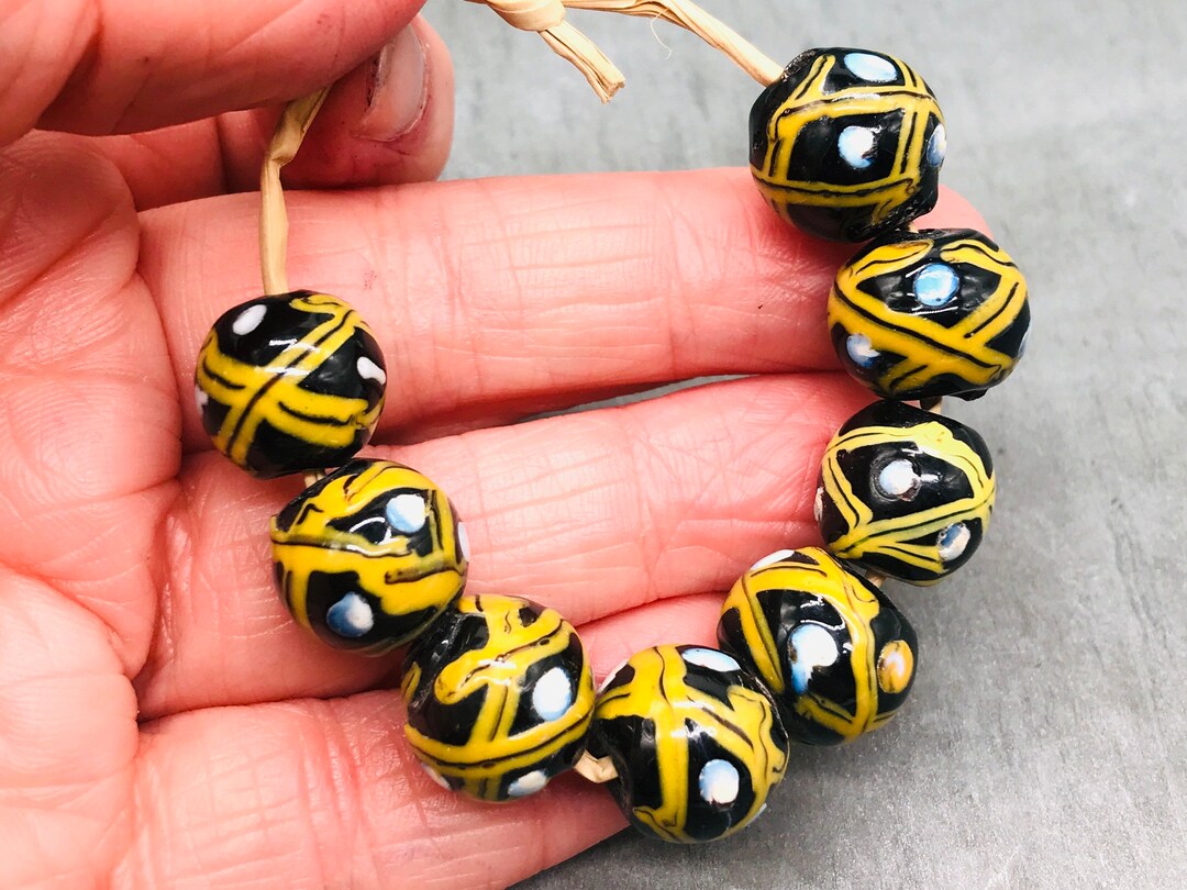 8 Old Venetian Fancy Beads, Late 1800s, Venetian Trade Beads, African ...