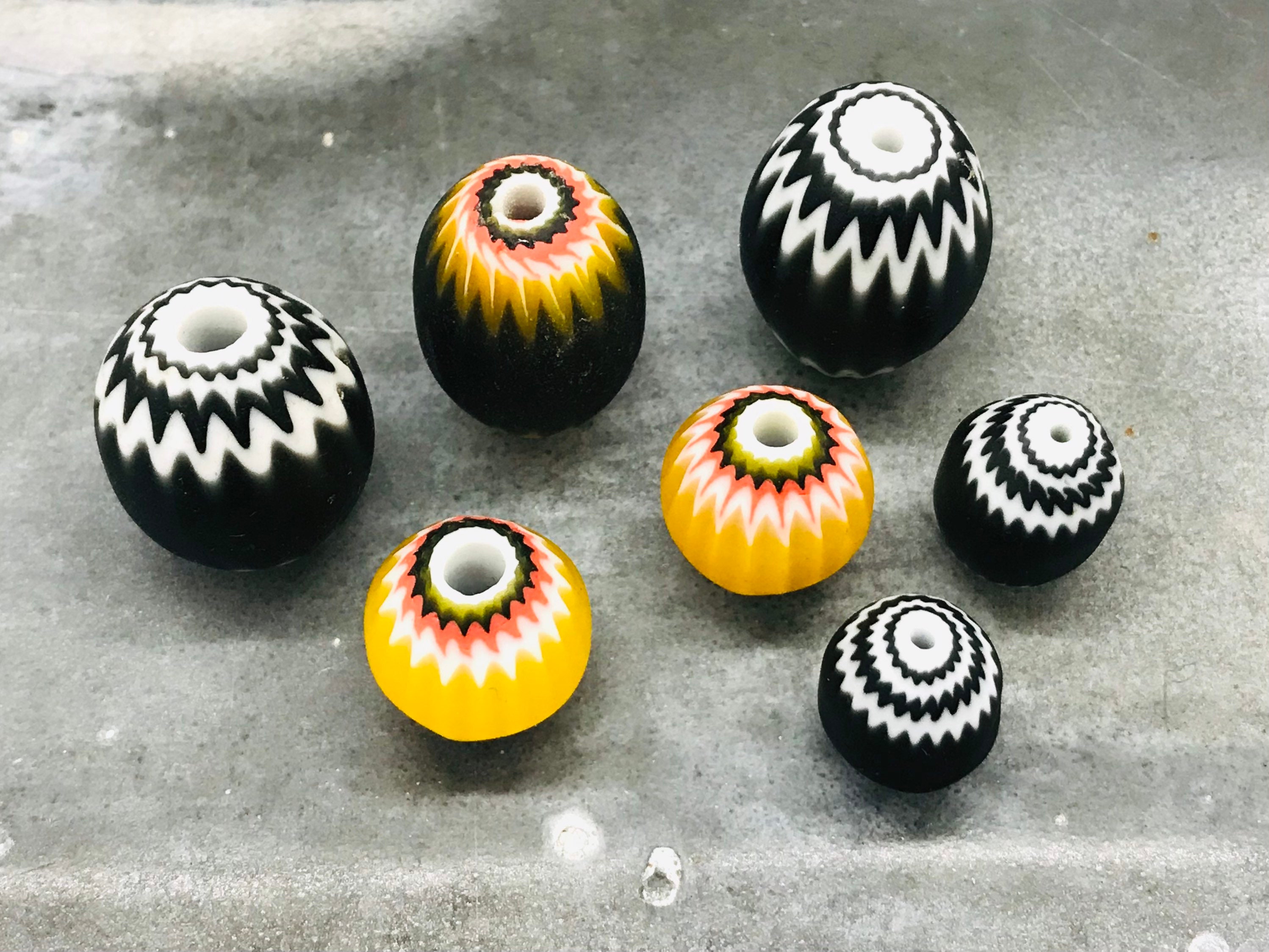 7 Rare Old Chevron Bead, 6- and 7-layer Chevron Bead, Rare Venetian ...