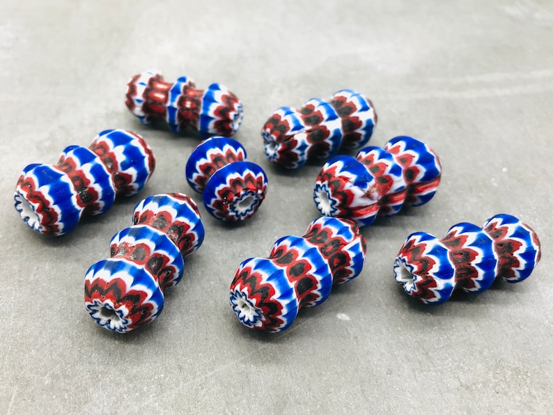 Rare Large Indian Chevron Bead Vintage Chevron Bead Rare - Etsy