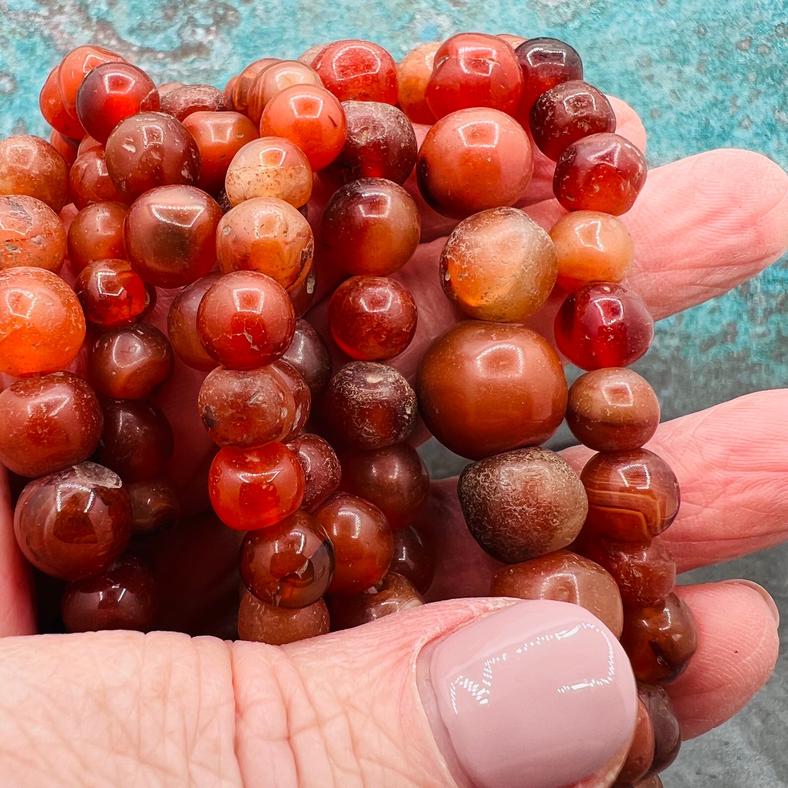 Antique Agate Stone Beads, Old African Trade Beads, Ancient Carnelian ...