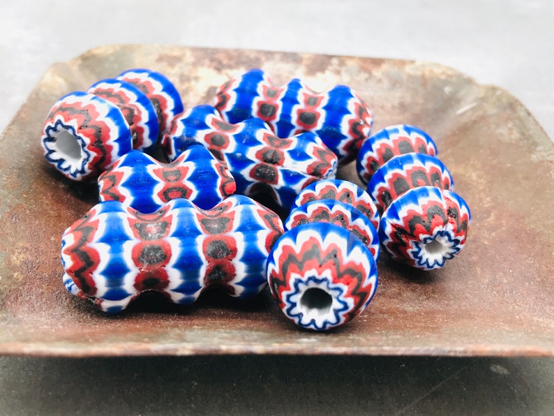 Rare Large Indian Chevron Bead, Vintage Chevron Bead, Rare Indian ...