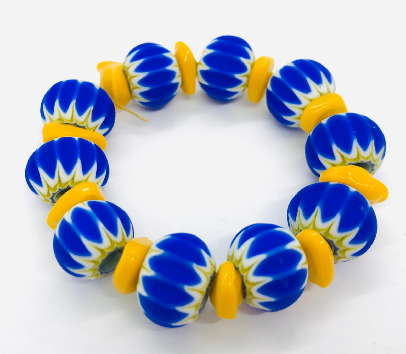 Rare Old Chevron Bead, Vintage Murano Glass Bead From an Old Stock ...