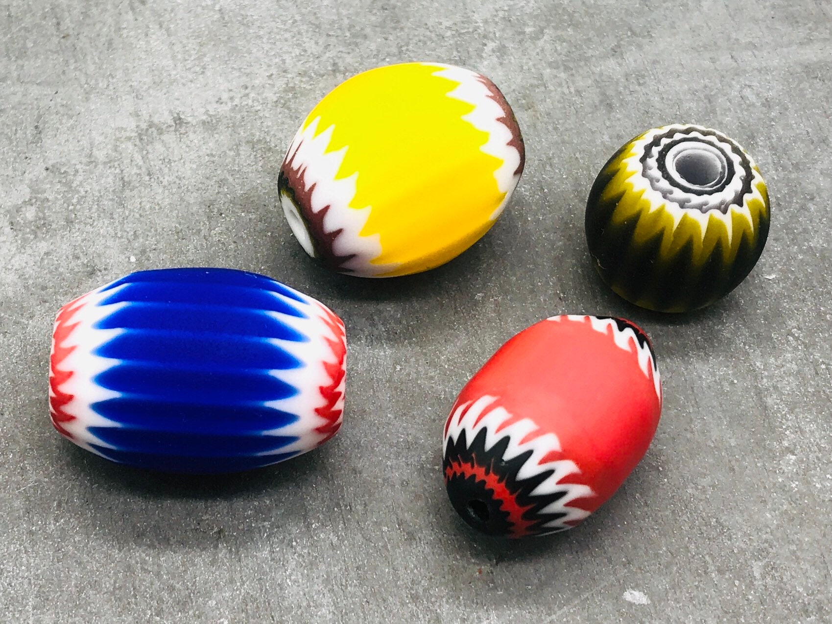 Rare Large Chevron Cane, Glass Cane for Rosetta Bead, Venetian Chevron ...