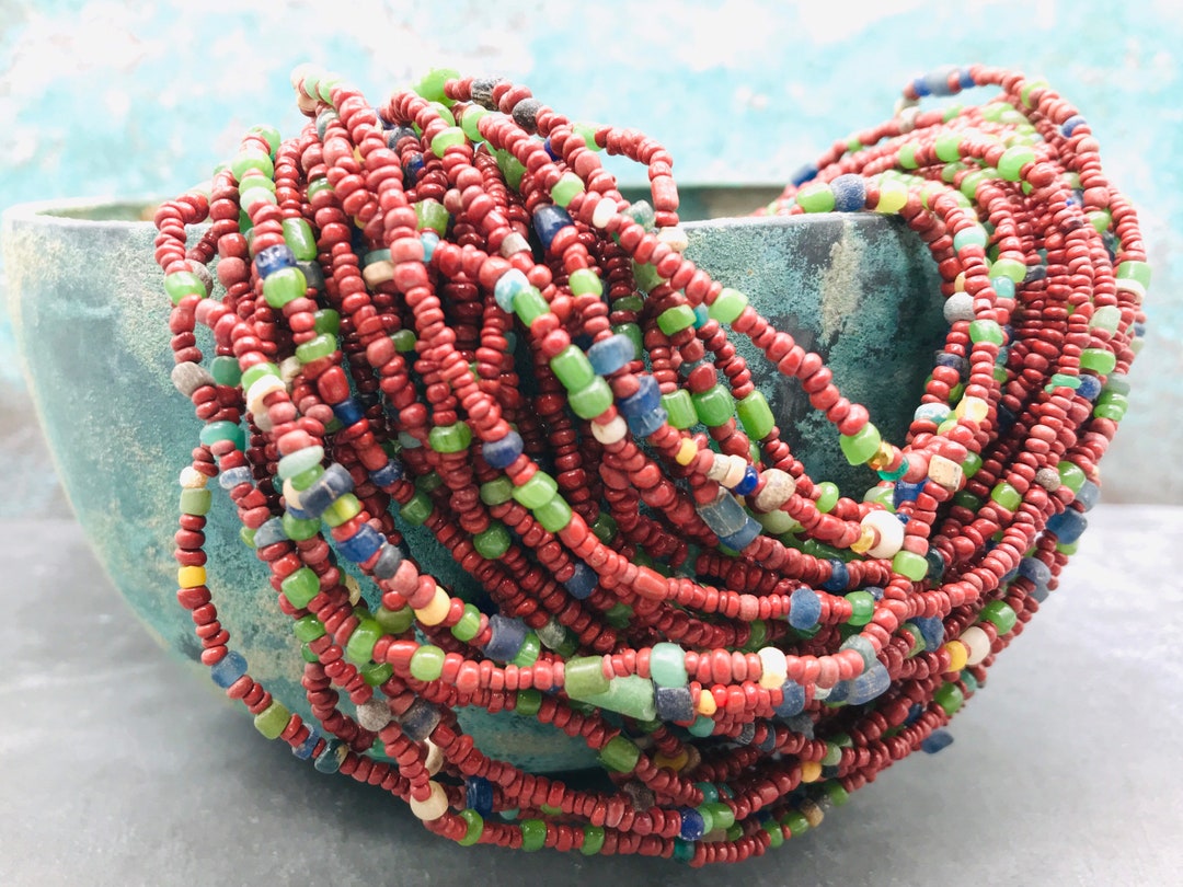 Ancient Beads Necklace With Excavated Beads, Strand With Ancient Nila ...