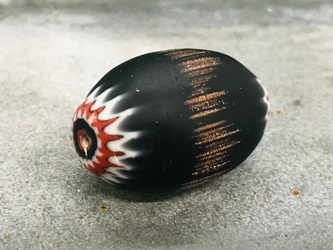 Rare Old Chevron Bead With Aventurine, 5-layer Venetian Chevron, Large ...