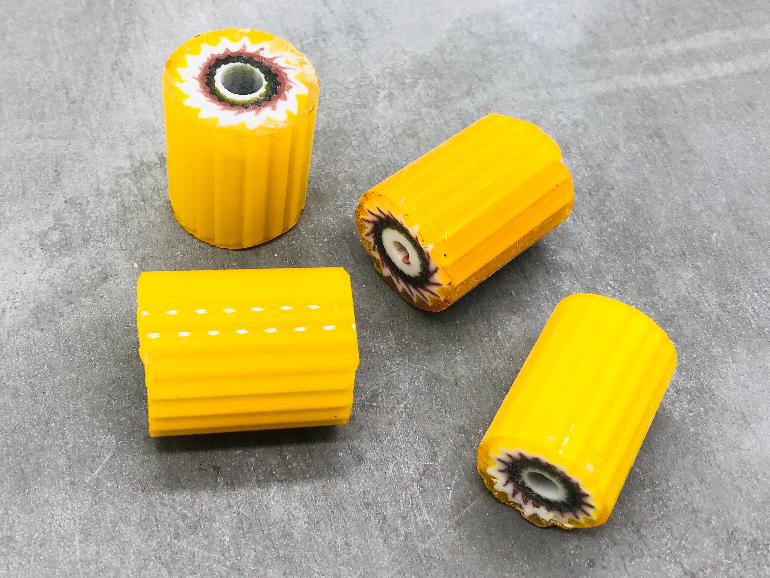 Rare Large Chevron Cane, Glass Cane for Rosetta Bead, Venetian Chevron ...